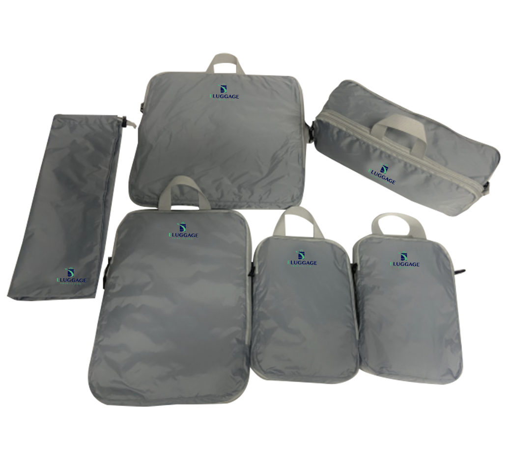 6 pack Compression Packing Cube Sets | E Luggage Shipping